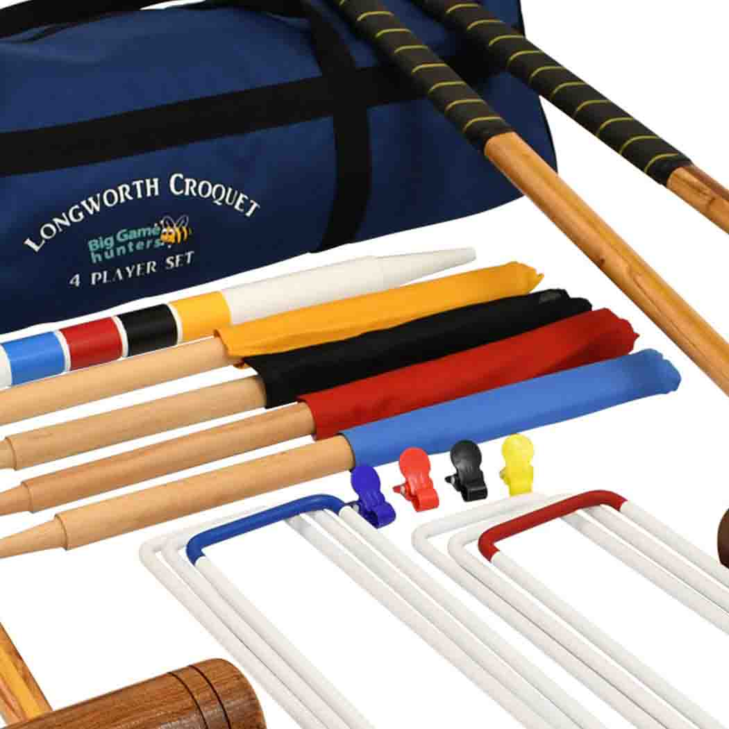 Longworth Croquet Set | 4 Players | Ideal for Beginners – Big Game Hunters