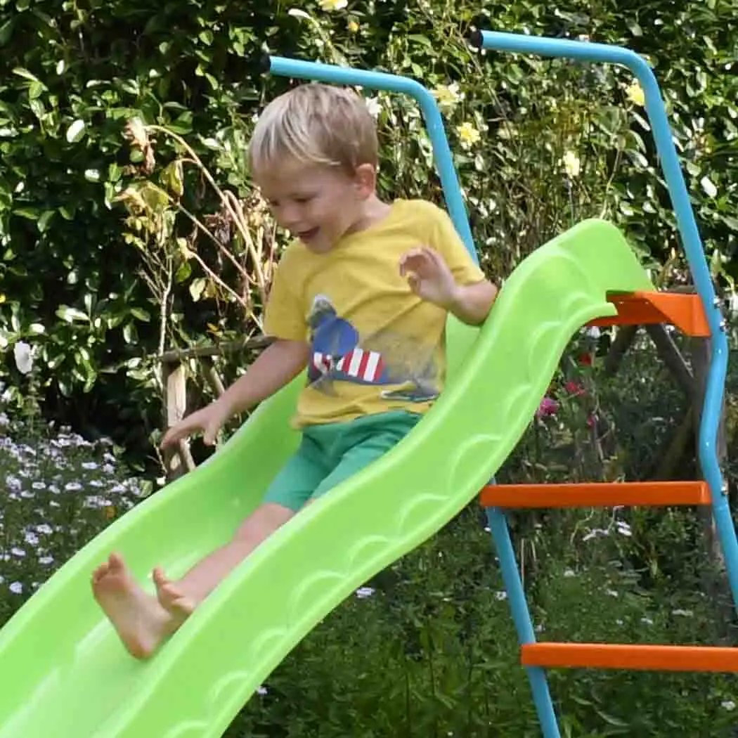 Children's Slide - Wavy - 1.85m - Freestanding - Green – Big Game Hunters