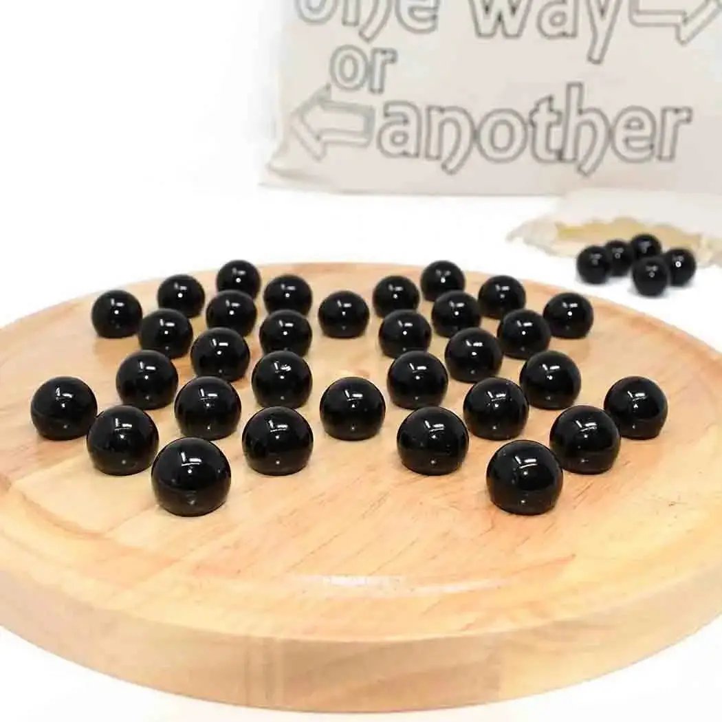 Marble Solitaire Board Game with Porcelain Marbles – Big Game Hunters