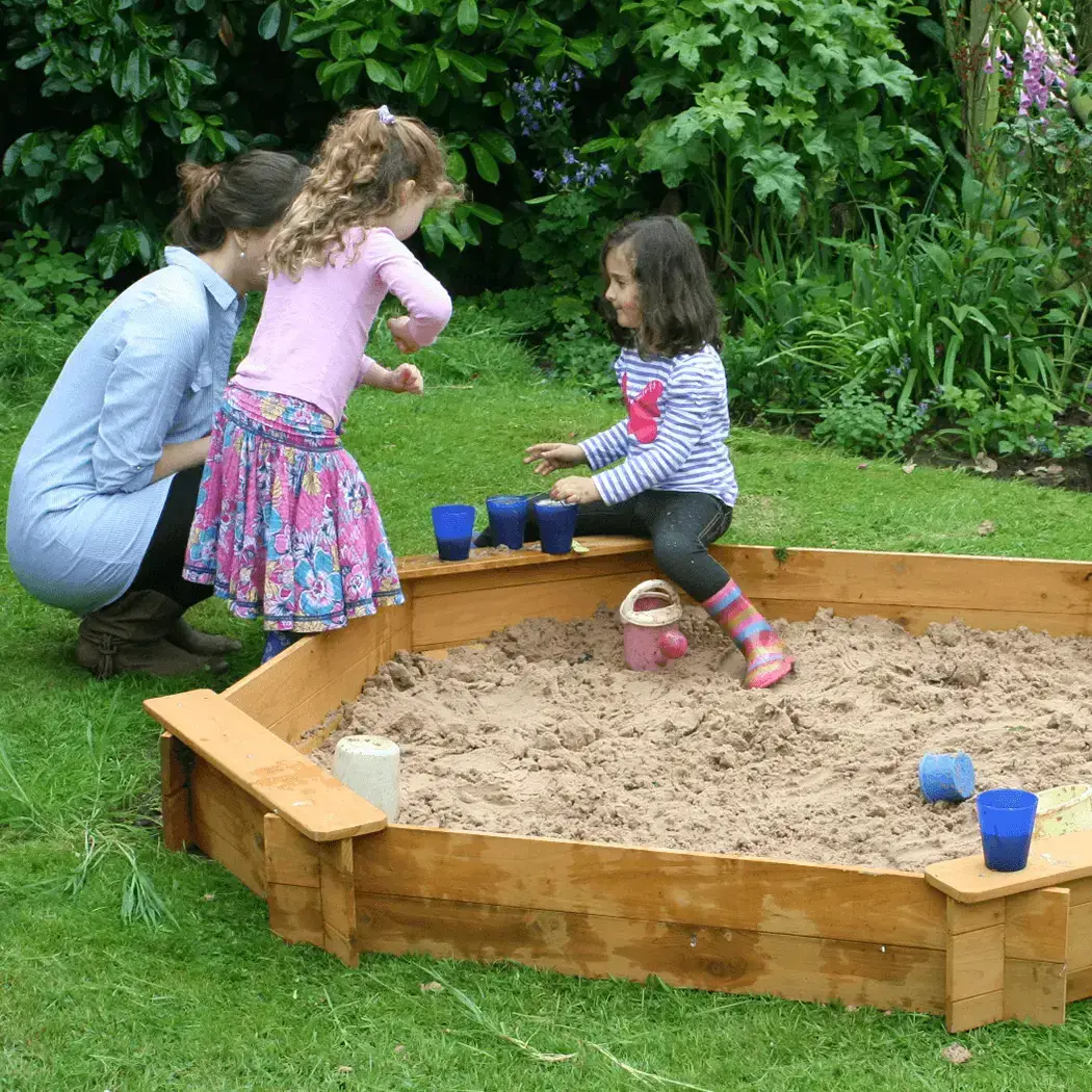1.8m Octagonal Wooden Sandpit - Great for all ages. – Big Game Hunters